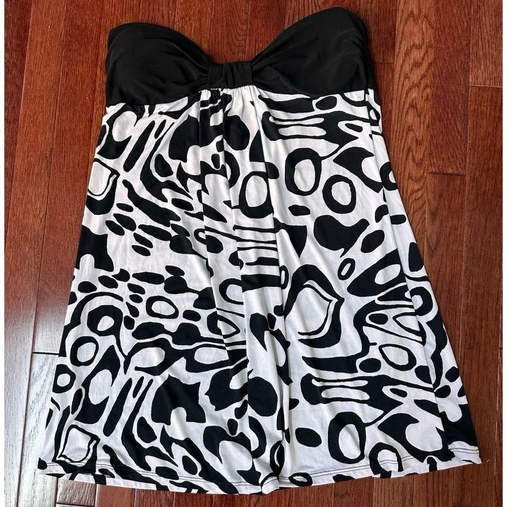 Rue21 | Dresses | Vintage Rue 2 Black White Strapless Unique Pattern ...